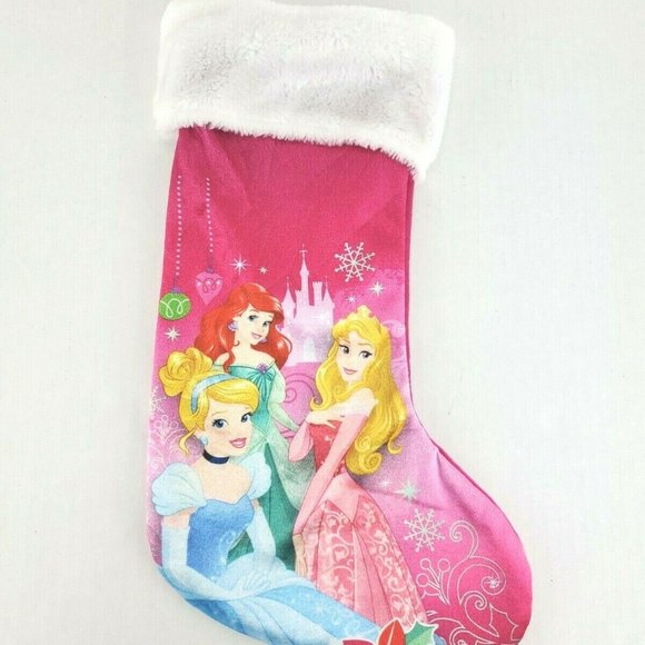 Disney | Holiday | Disney Princesses Pink Velvet Christmas Stocking ...